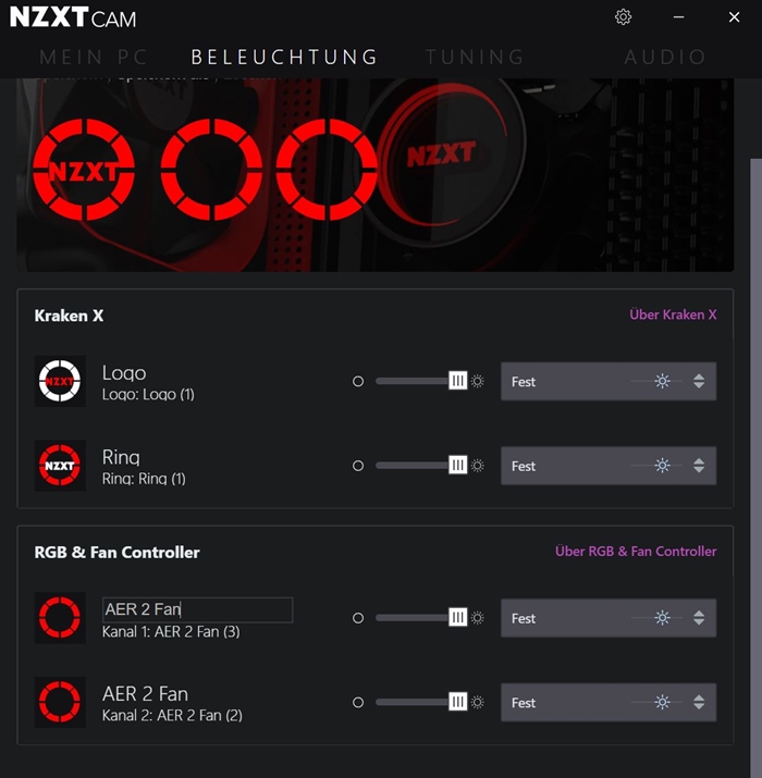 Test: NZXT RGB & Fan Controller - Results from #1